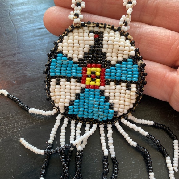 Vintage | Jewelry | Vintage Native American Thunderbird Bead Necklace ...